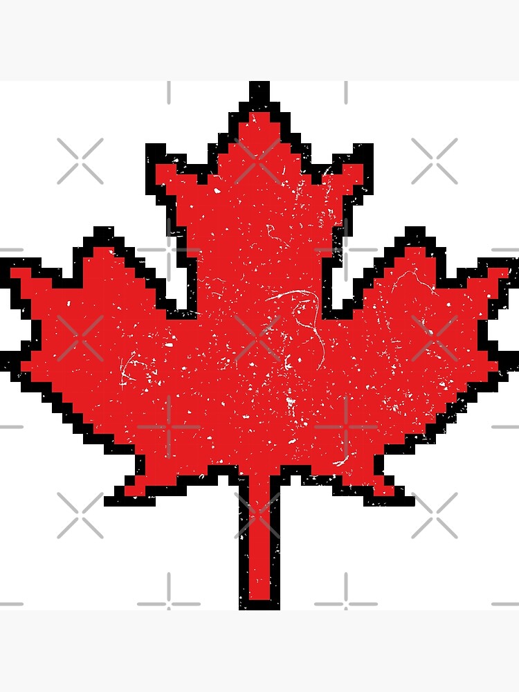 "8-Bits Maple Leaf - Pixel Canada" Poster by GraphicBazaar | Redbubble