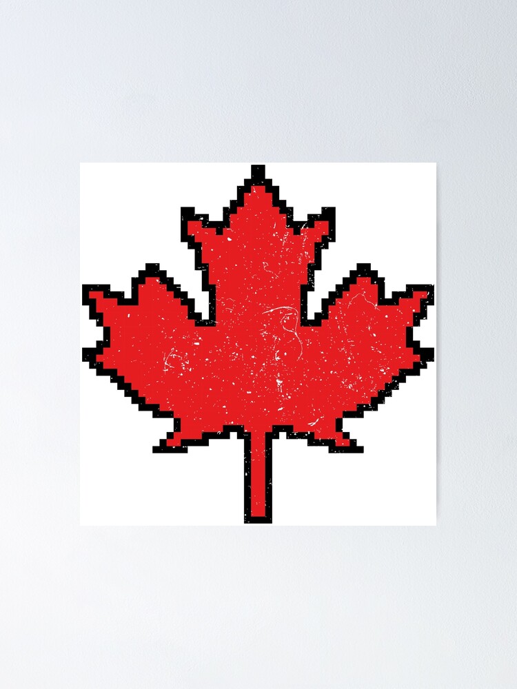 "8-Bits Maple Leaf - Pixel Canada" Poster by GraphicBazaar | Redbubble