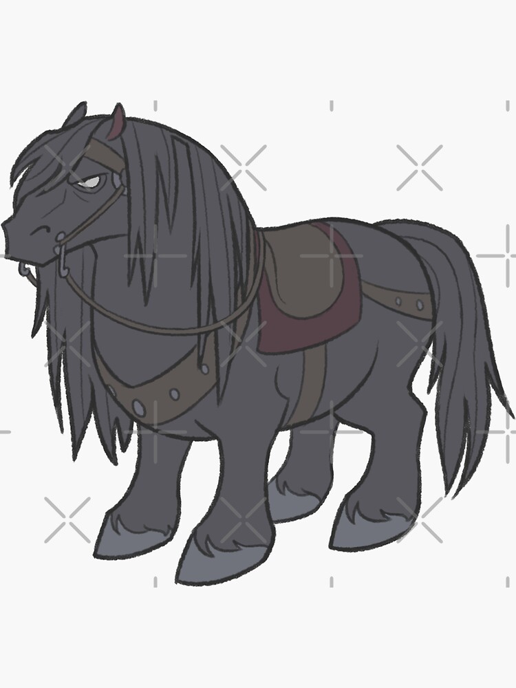 "Snowball, Frollo's Horse" Sticker for Sale by jax-stars | Redbubble