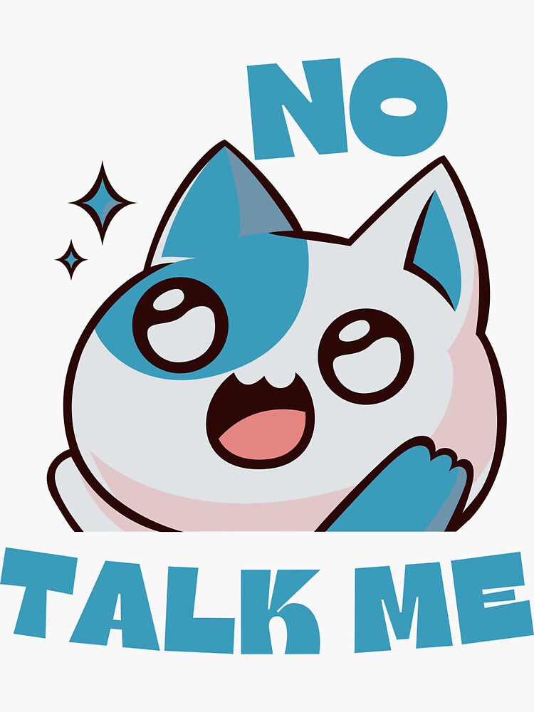 "No Talk Me " Sticker for Sale by Magic--KE | Redbubble