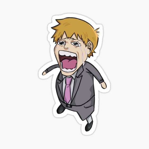 "Crying reigen " Sticker for Sale by Kapelputs | Redbubble