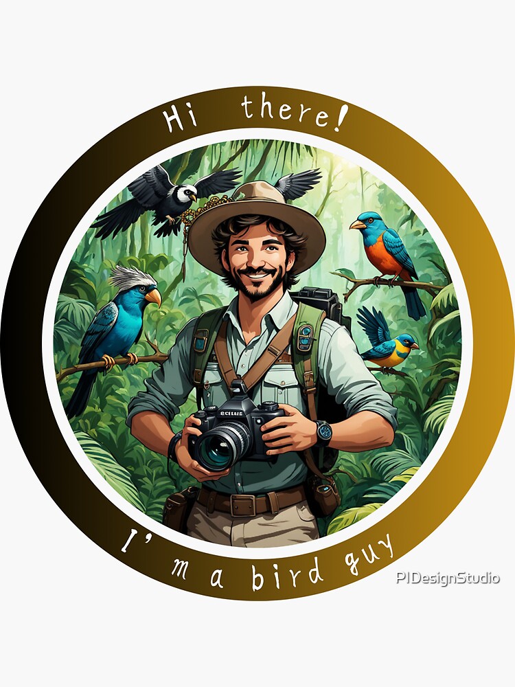 "Bird Guy" Sticker for Sale by PIDesignStudio | Redbubble