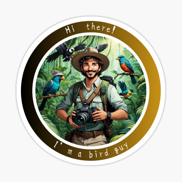 "Bird Guy" Sticker for Sale by PIDesignStudio | Redbubble
