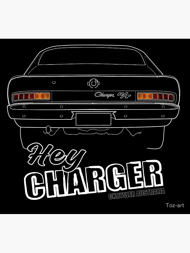 "Hey Charger! Australian 1971 Valiant Charger R/T rear end" Poster for ...