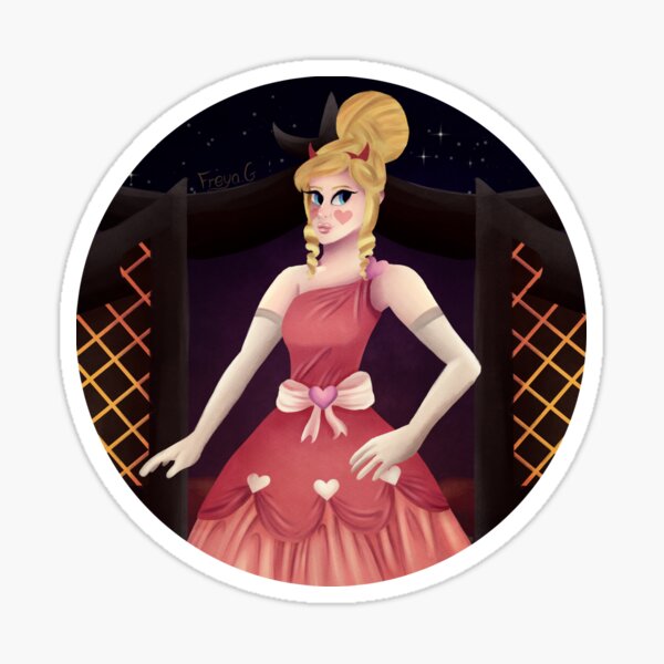 "The Blood Moon Ball" Sticker by FreyaGlyphics | Redbubble