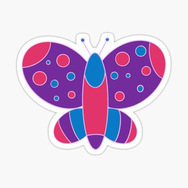 "Bisexual Butterfly Subtle Pride Flag" Sticker for Sale by antlerqueeen ...