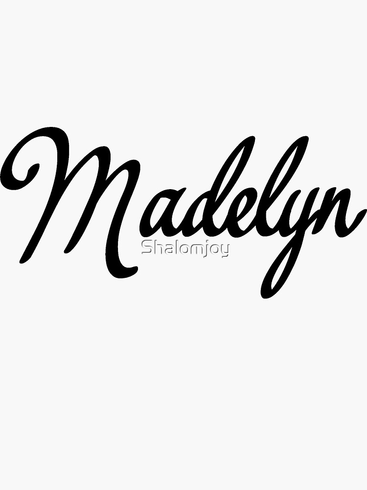 "Madelyn" Sticker by Shalomjoy | Redbubble