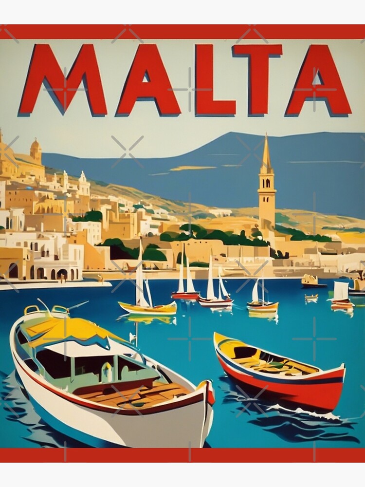"Malta Travel Poster" Poster for Sale by CaliforniaDi | Redbubble