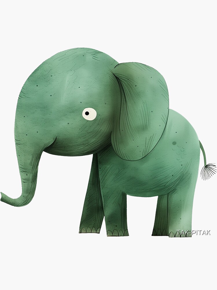 "Cute Elephants " Sticker for Sale by TAK-PITAK | Redbubble