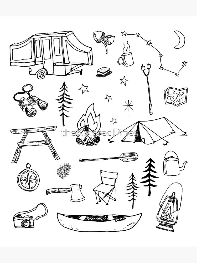 "Simple Camping" Poster by theKindredPines | Redbubble