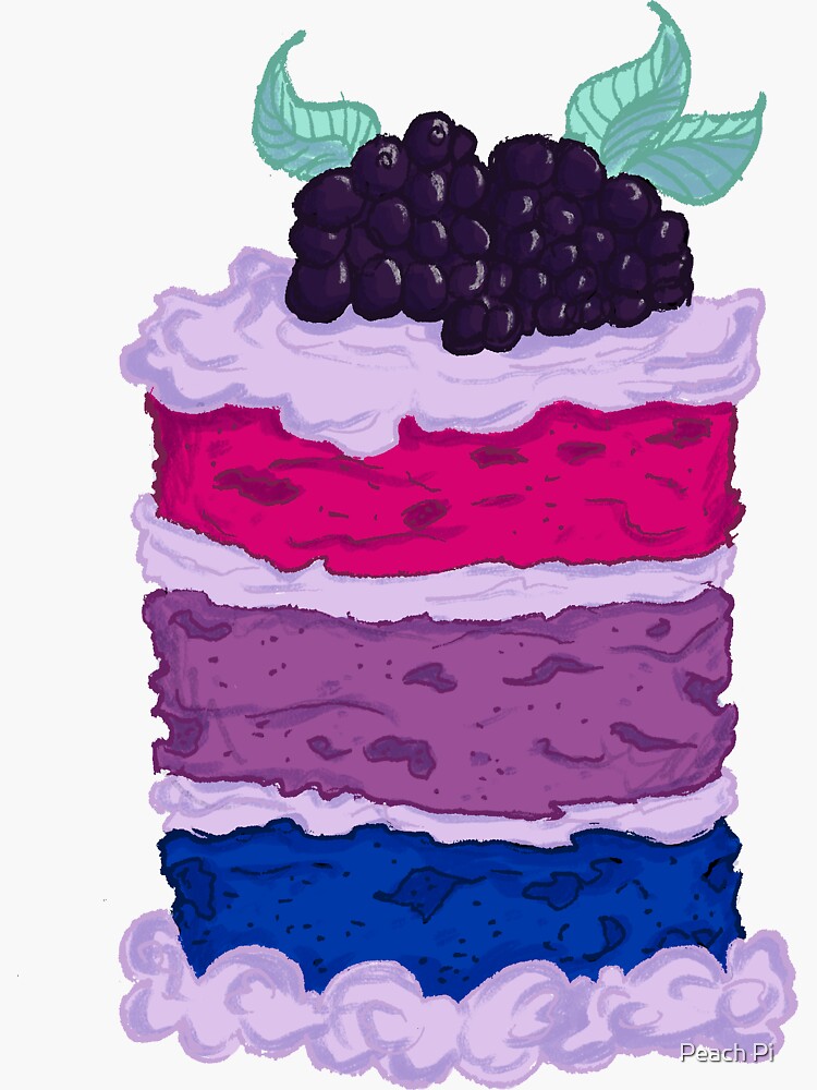 "Bisexual Velvet Cake" Sticker for Sale by BriPi | Redbubble