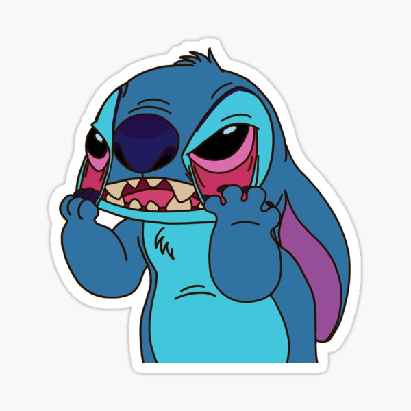 "frustrated stitch" Sticker for Sale by simsimmy | Redbubble
