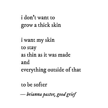 "thick skin poem " Sticker for Sale by briannapastor | Redbubble