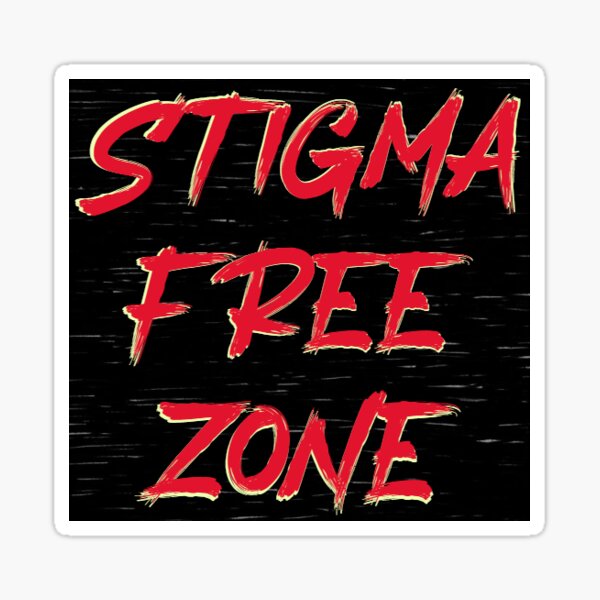 "Adult mental health stigma free zone marker calligraphy art design ...
