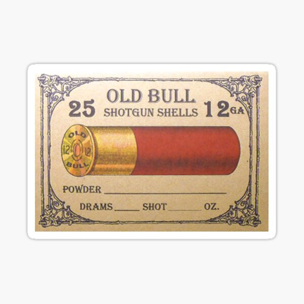 "Vintage Shotgun Shell Box Art" Sticker for Sale by SlopFlop | Redbubble
