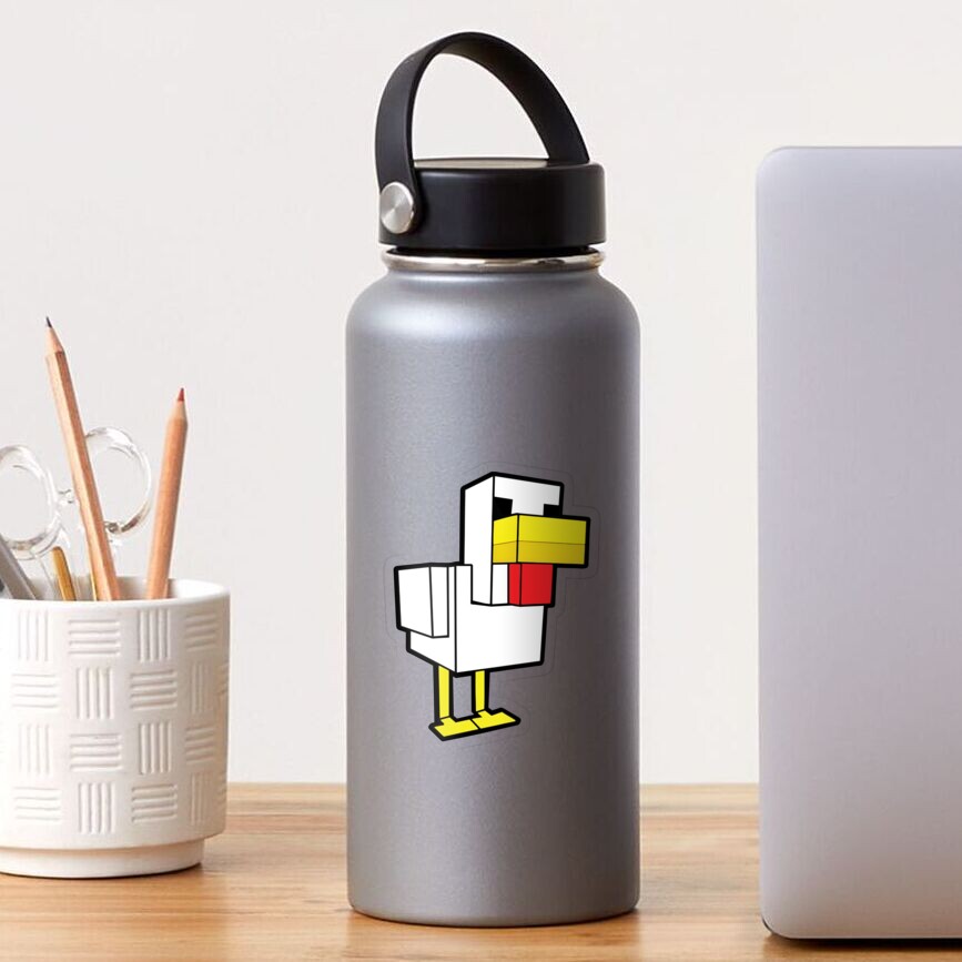 "Minecraft Chicken Sticker, Minecraft Funny Mobs, Silly Chicken ...