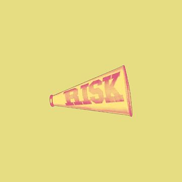 "Risk Yellow and Pink Megaphone Pop Art Design" Sticker for Sale by ...