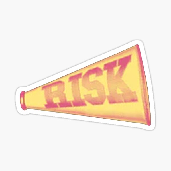"Risk Yellow and Pink Megaphone Pop Art Design" Sticker for Sale by ...