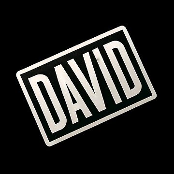 "Personalized "DAVID" Name Sticker " Sticker for Sale by Kacper ...
