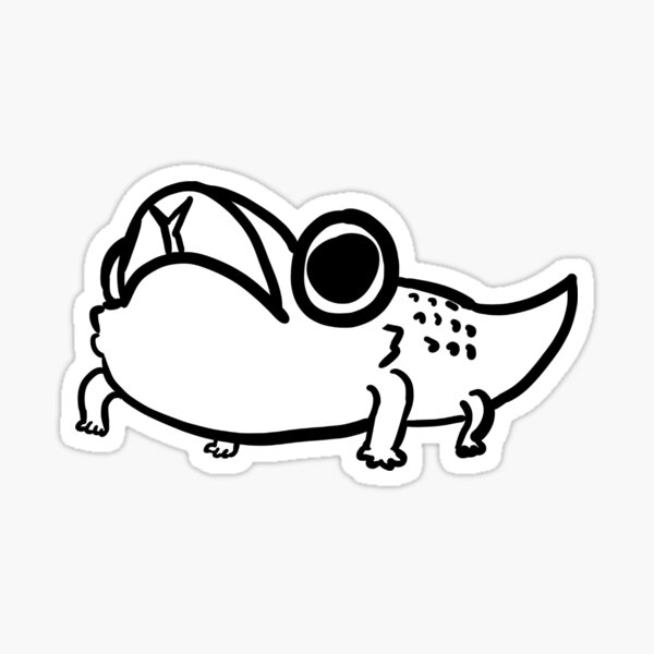 "Lizard Doodle " Sticker by TheHALOWORKSHOP | Redbubble