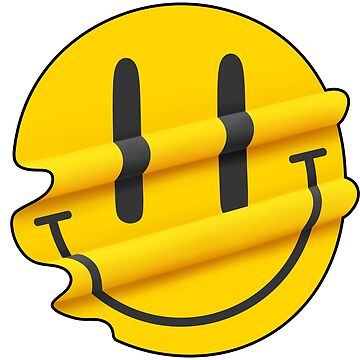 "Distorted Smiley Face" Sticker for Sale by StrayCatLabs | Redbubble
