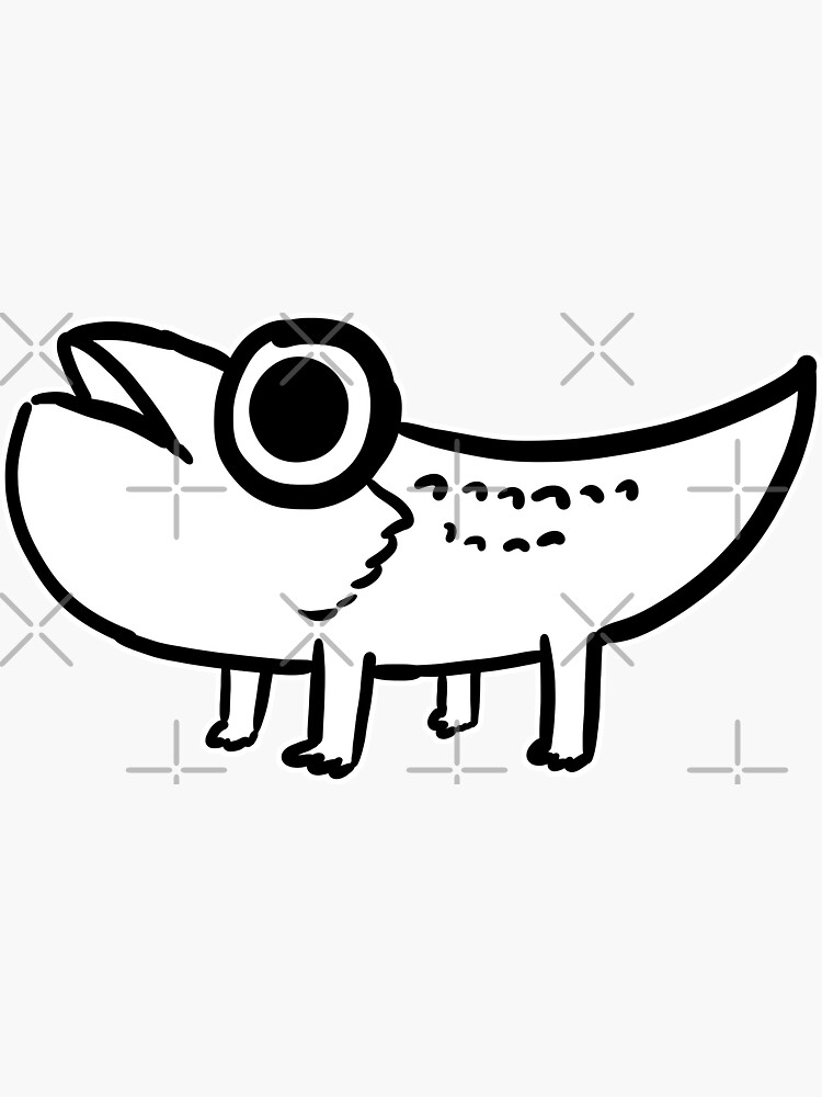 "The Derpy Lizard " Sticker for Sale by TheHALOWORKSHOP | Redbubble