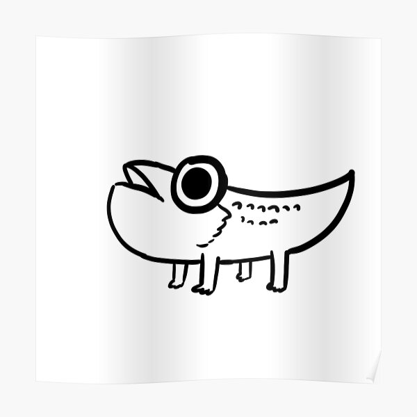"The Derpy Lizard " Poster for Sale by TheHALOWORKSHOP | Redbubble
