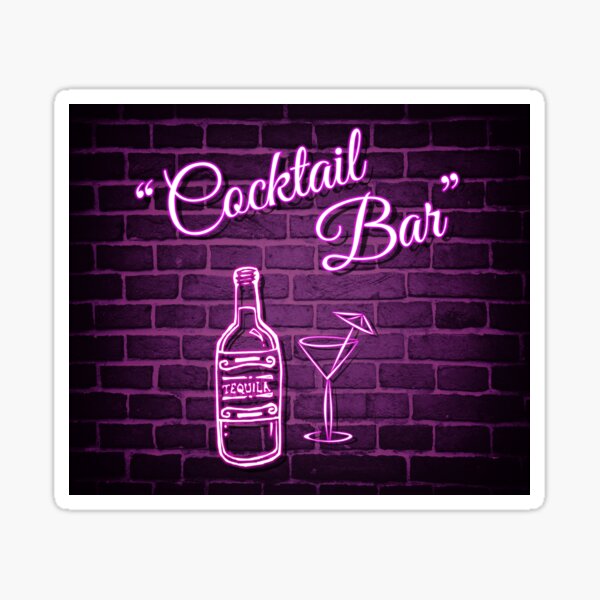 "Cocktail Bar" Sticker by ImageMonkey | Redbubble