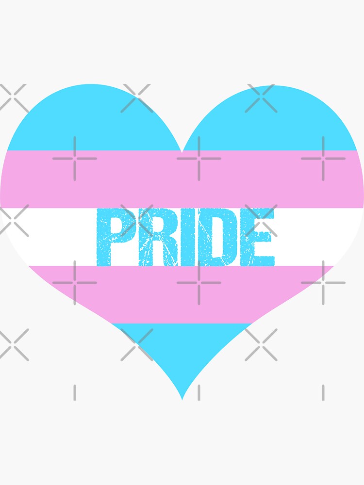 Transgender Pride Heart Sticker For Sale By Elishamarie28 Redbubble