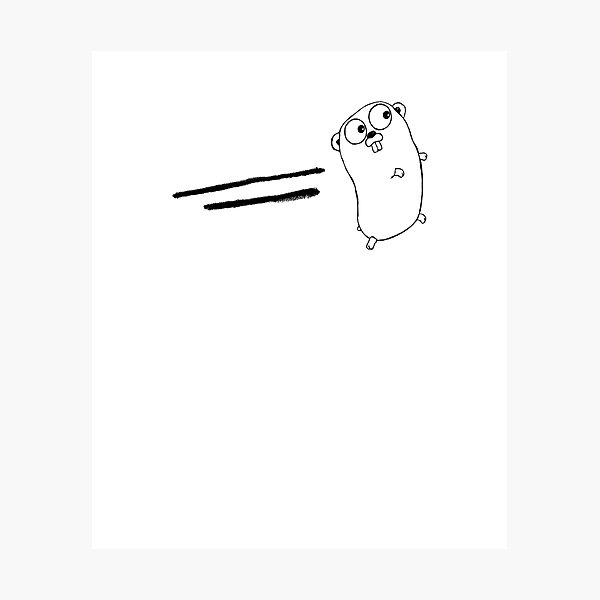 Lámina fotográfica «Camiseta blanca del logotipo de la mascota de Go ...