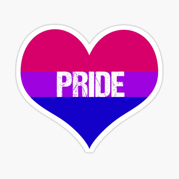 Bisexual Pride Flag Heart Sticker For Sale By Elishamarie28 Redbubble