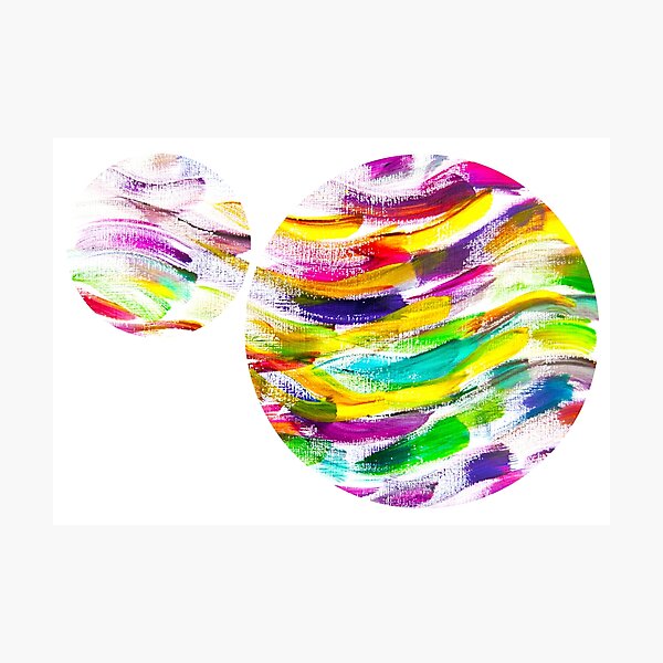 Lámina fotográfica «Bailando colores en círculos blancos por Jess ...