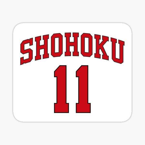 "Slam Dunk, Shohoku Basketball team - n. 11 (1st uniform)" Sticker for ...