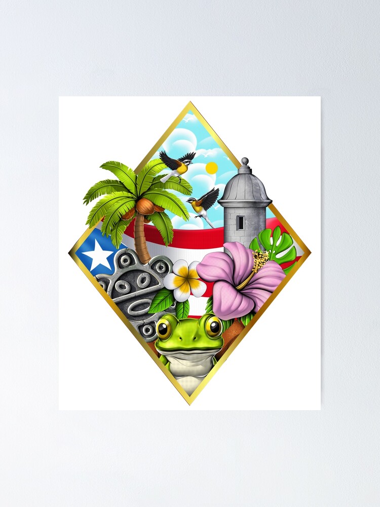 "Puerto Rico Boricua" Poster for Sale by Nikolay Lachezarov Todorov ...