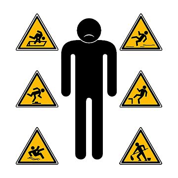 "sad man symbol " Sticker for Sale by adamasuh | Redbubble