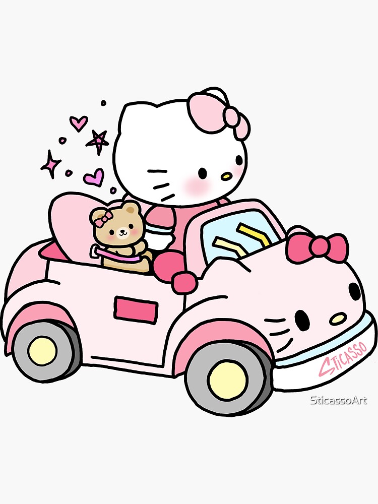 "Hot Girl Car" Sticker for Sale by SticassoArt | Redbubble