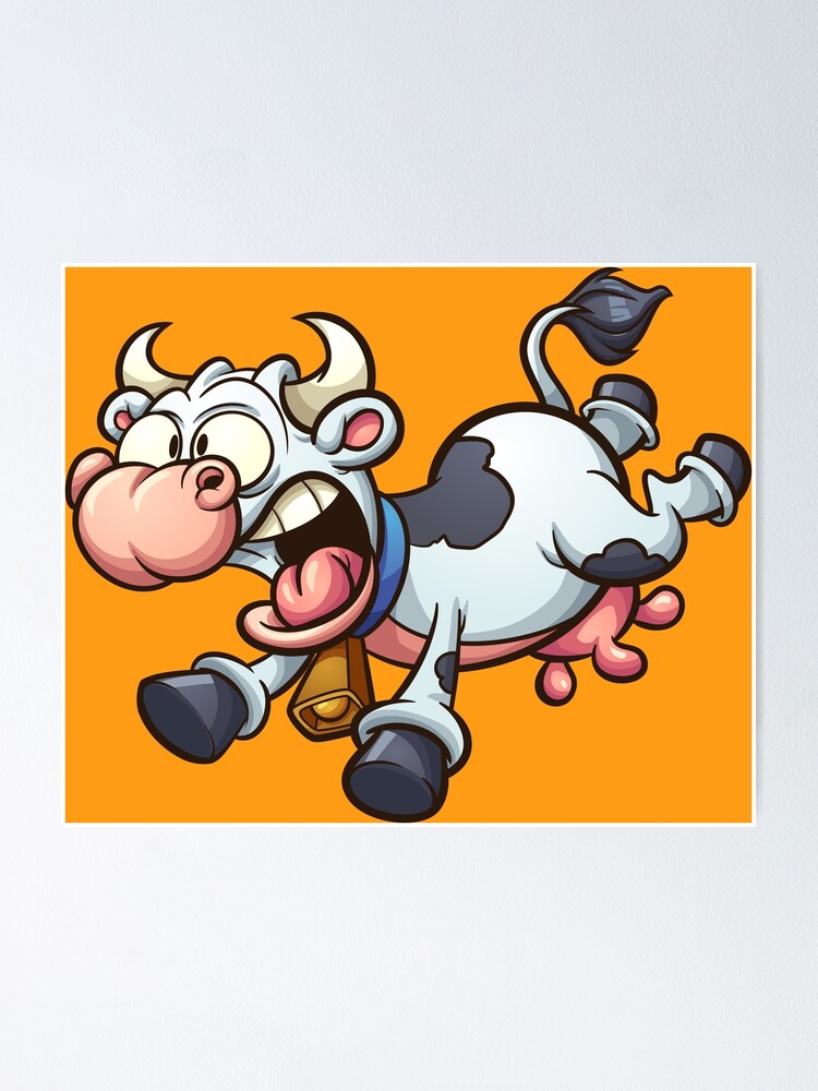 "Scared cow" Poster for Sale by memoangeles | Redbubble