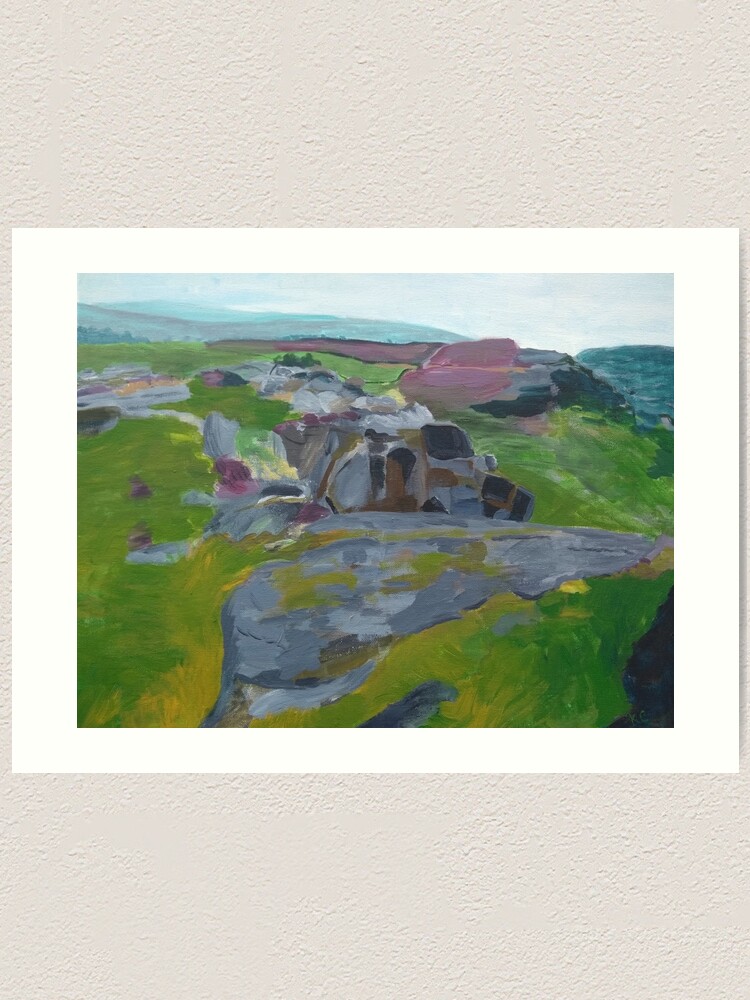 "Curbar Edge - original artwork by Katherine Clarke" Art Print by ...