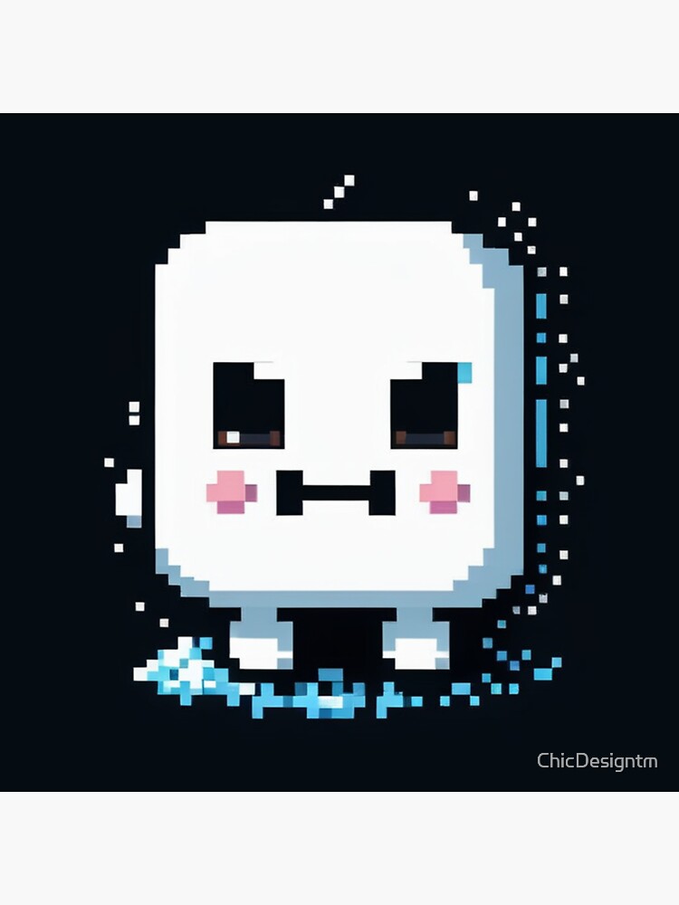 "Cute Marshmallow Pixel Artwork" Sticker for Sale by ChicDesigntm ...