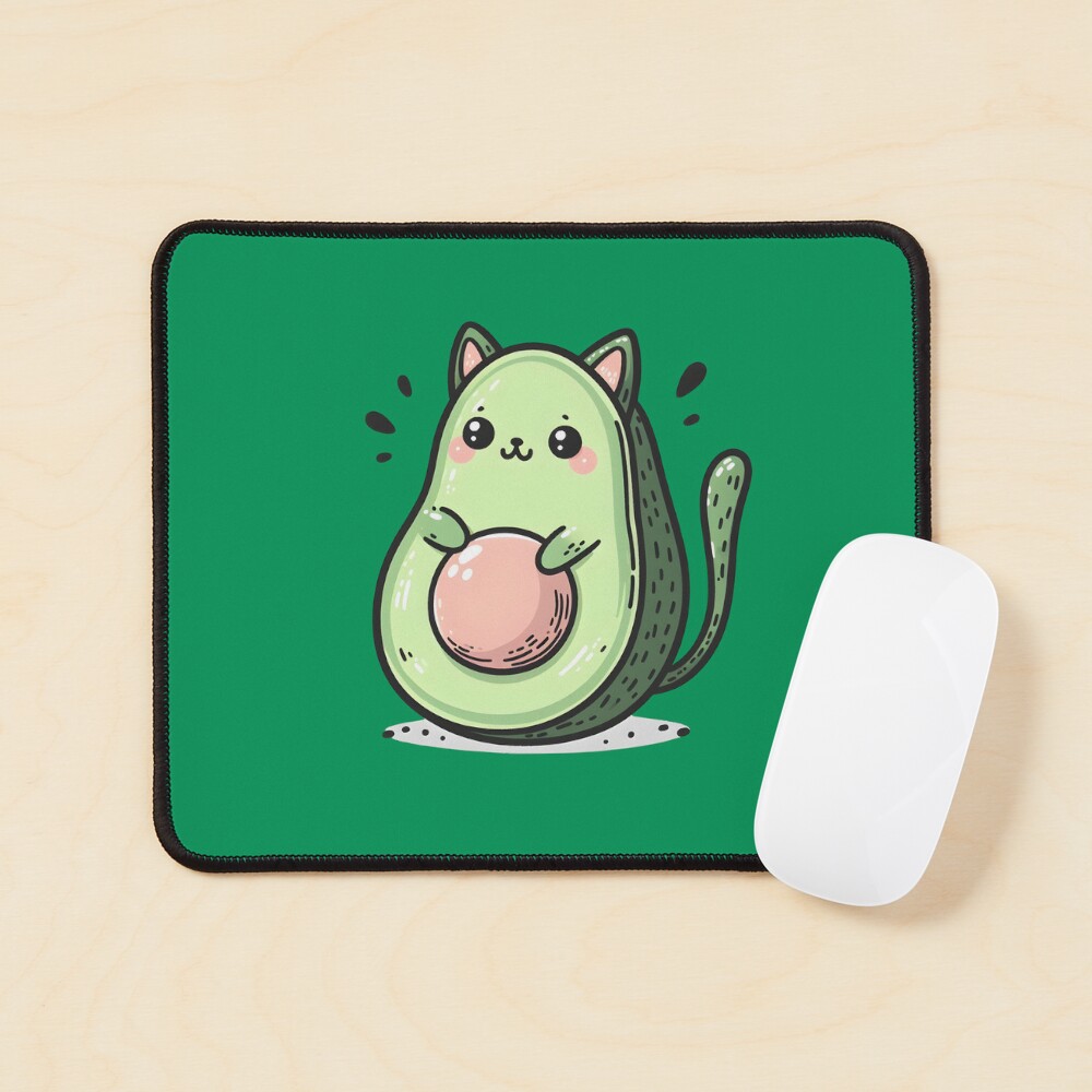 "Avocado Cat." Sticker for Sale by Anna Halasek | Redbubble