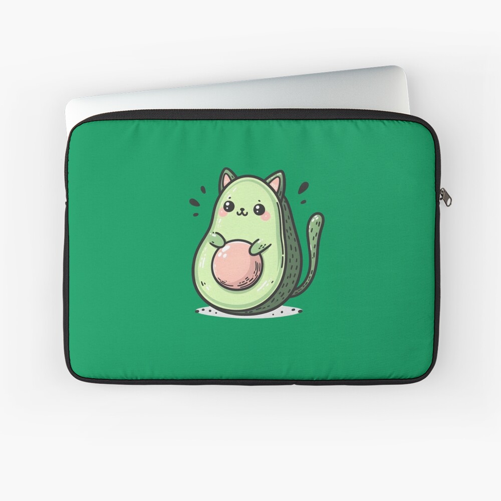 "Avocado Cat." Sticker for Sale by Anna Halasek | Redbubble