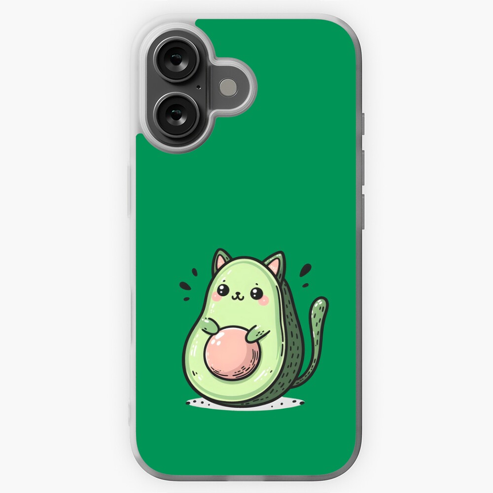 "Avocado Cat." Sticker for Sale by Anna Halasek | Redbubble