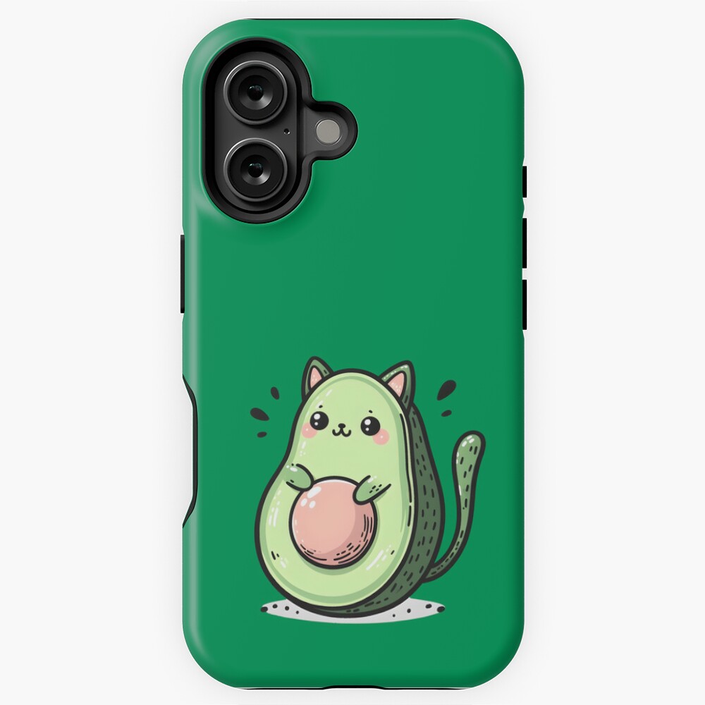 "Avocado Cat." Sticker for Sale by Anna Halasek | Redbubble