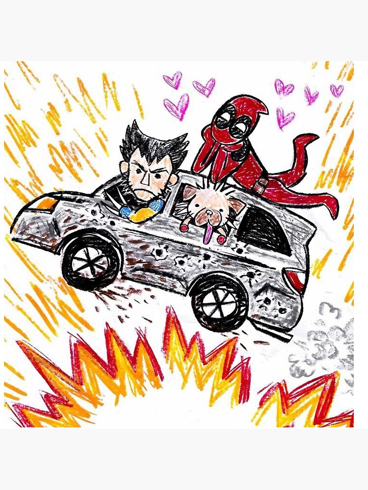 "Dead Pool, Wolverine and Dog Pool doodle" Poster by Charlie1311 ...
