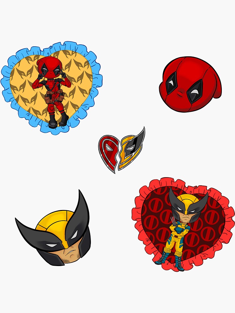 "Deadpool & Wolverine Sticker Pack" Sticker for Sale by Teh-Grumpy-Bat ...