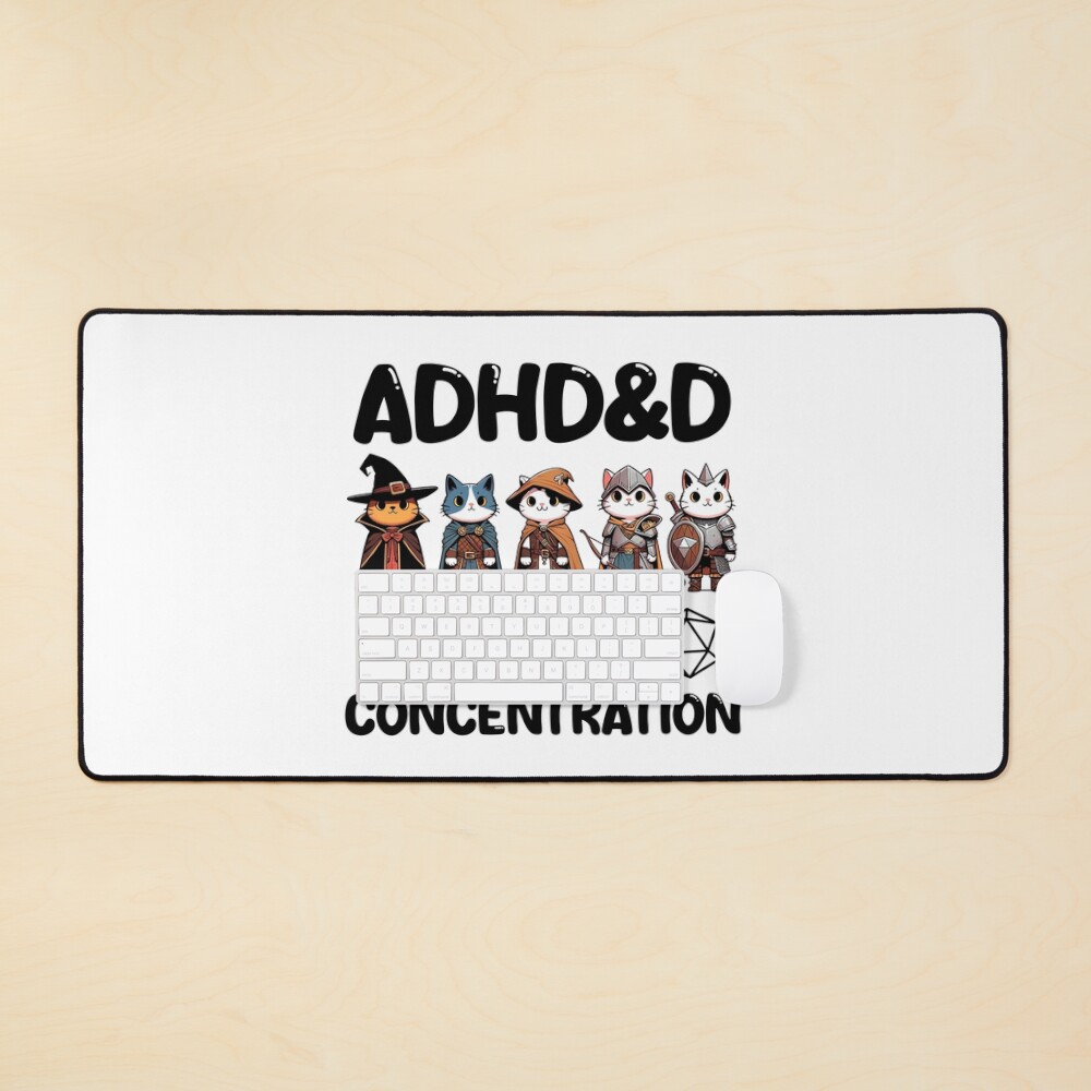 "ADHD&D Roll for Concentration" Sticker for Sale by PictoParade | Redbubble