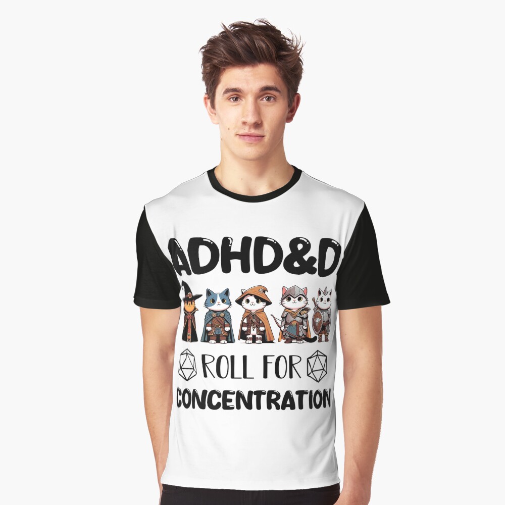 "ADHD&D Roll for Concentration" Sticker for Sale by PictoParade | Redbubble