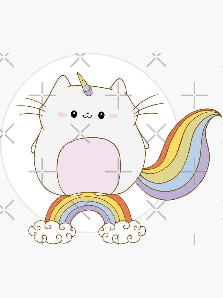 "Little Kittycorn on the magical rainbow" Sticker for Sale by ...