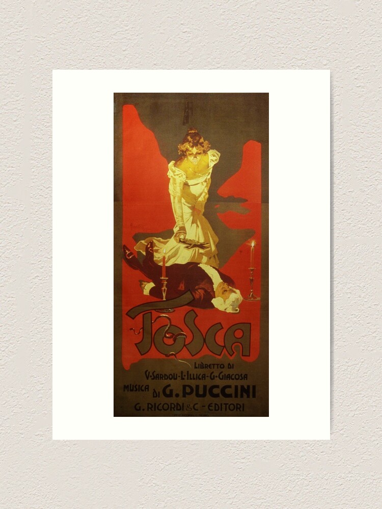 "The Death of Scarpia (Poster of Puccini’s opera Tosca, 1899)" Art ...