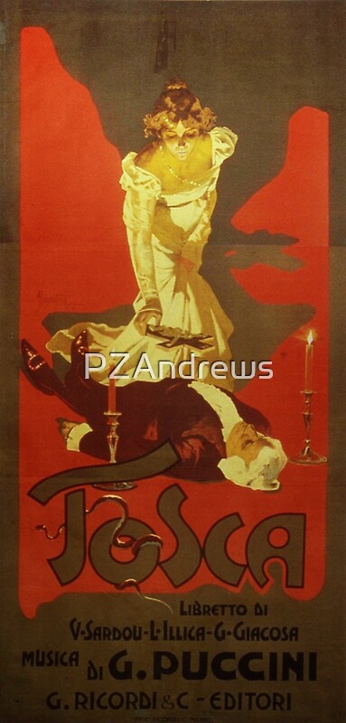 "The Death of Scarpia (Poster of Puccini’s opera Tosca, 1899)" by ...
